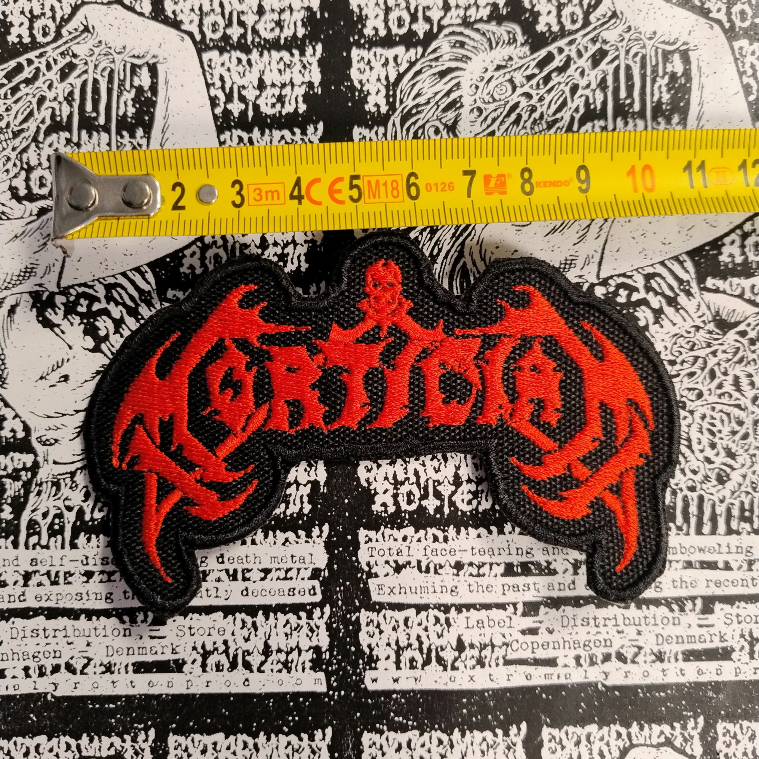 Mortician - "Logo" Patch (Red) — Extremely Rotten Productions